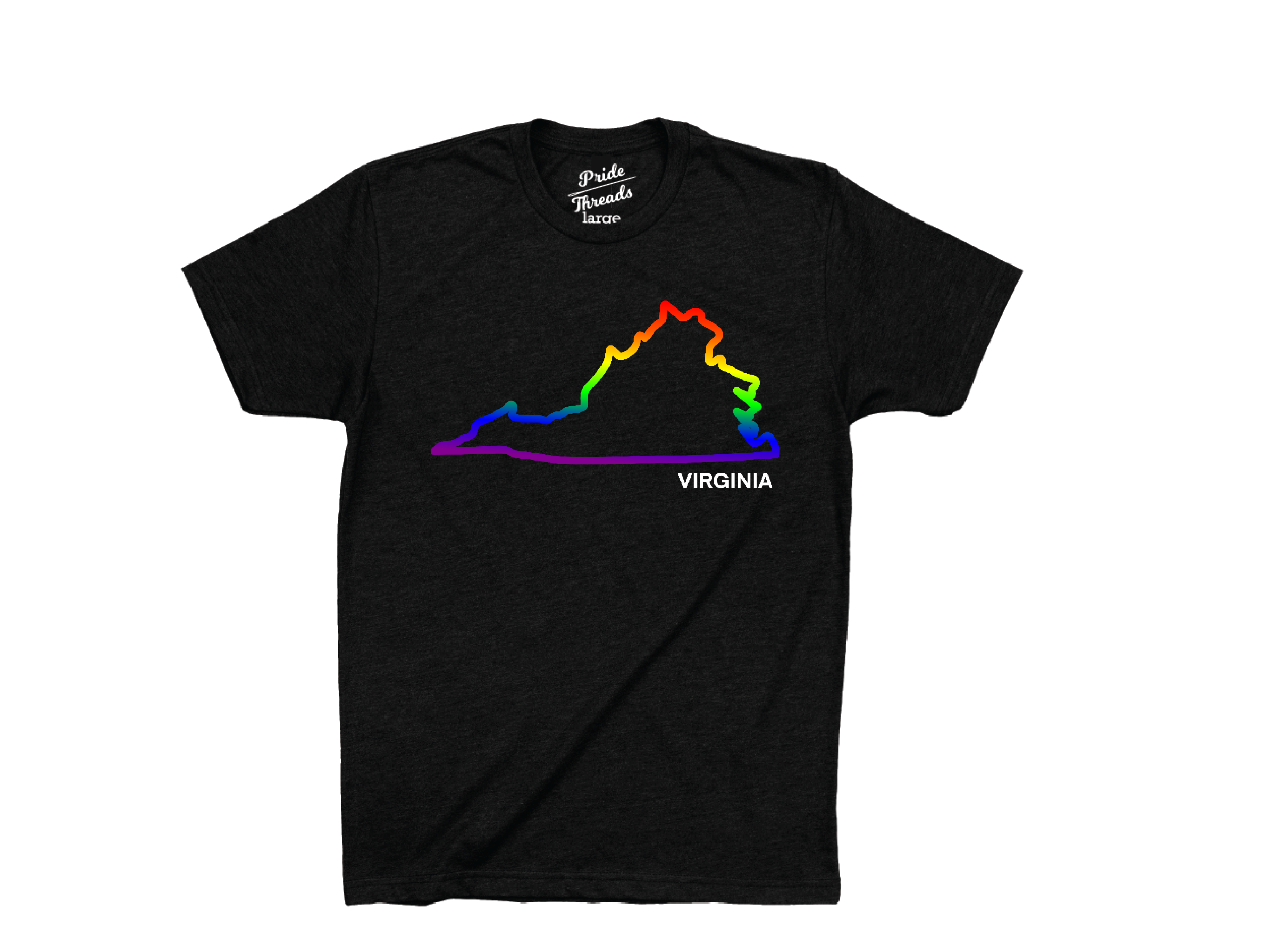 Virginia State Rainbow Outline – Pride Threads